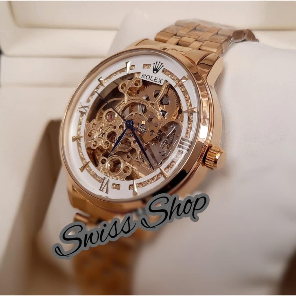 Automatic Watch Golden Golden Chain – Swiss Shop